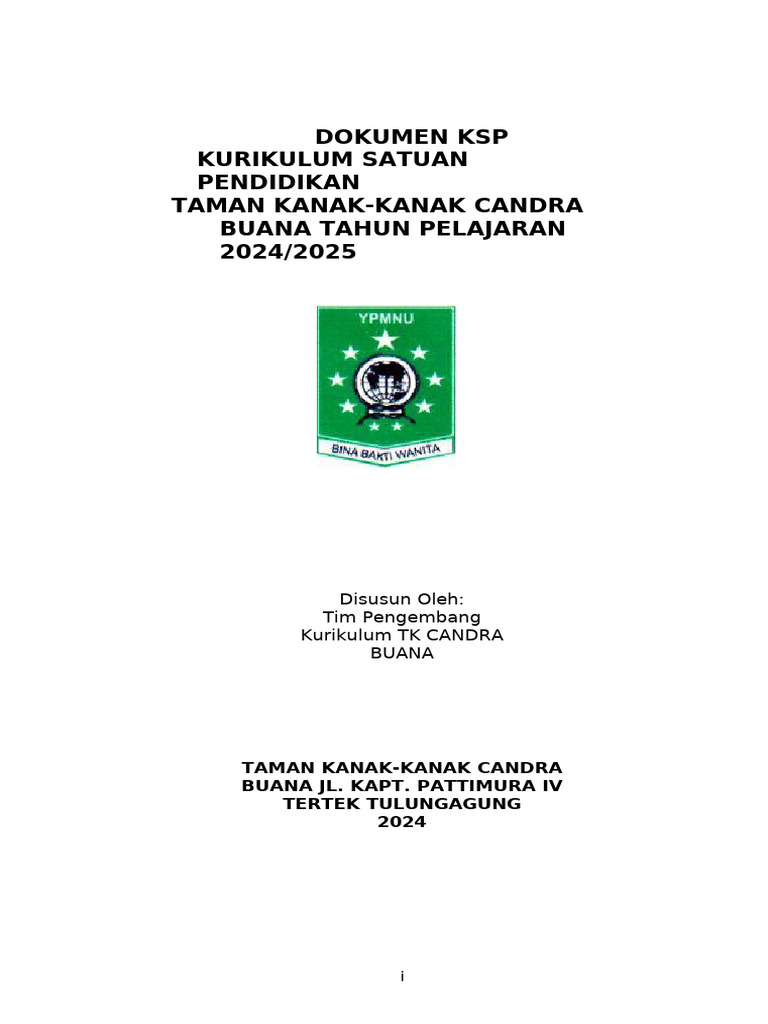 KSP Candra Buana 2024-2025 | PDF