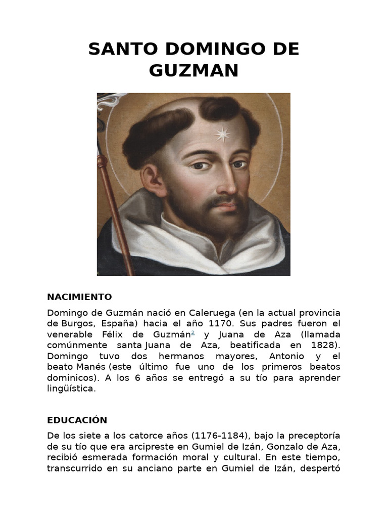 Santo Domingo de Guzman | PDF