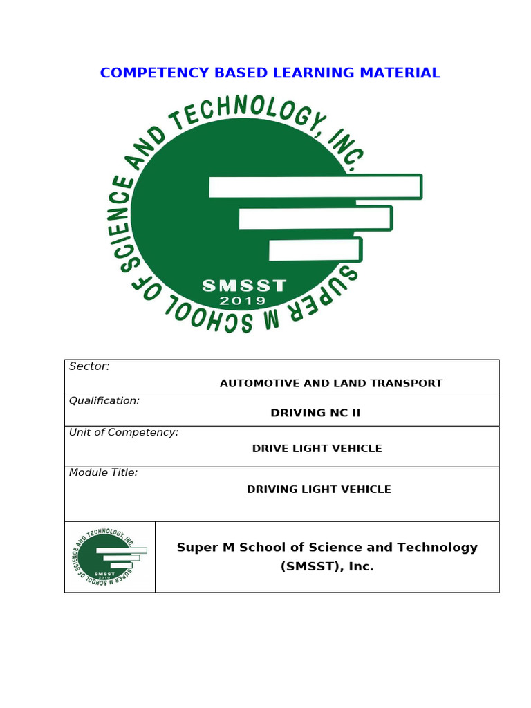 CBLM Driving Drive Light Vehicle | PDF
