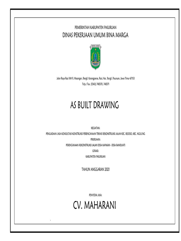 (Rev) DESA KAPASAN - RANDUATI (AS BUILT) | PDF