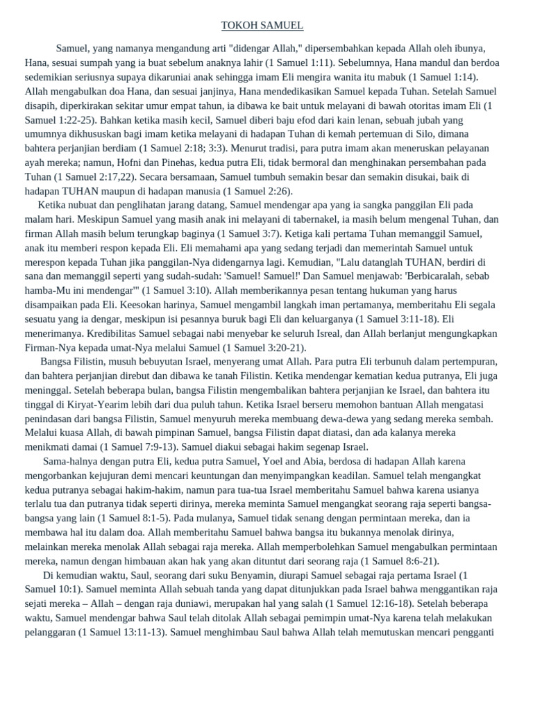 Tokoh Samuel | PDF