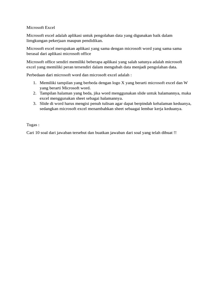 Microsoft Excel Pdf
