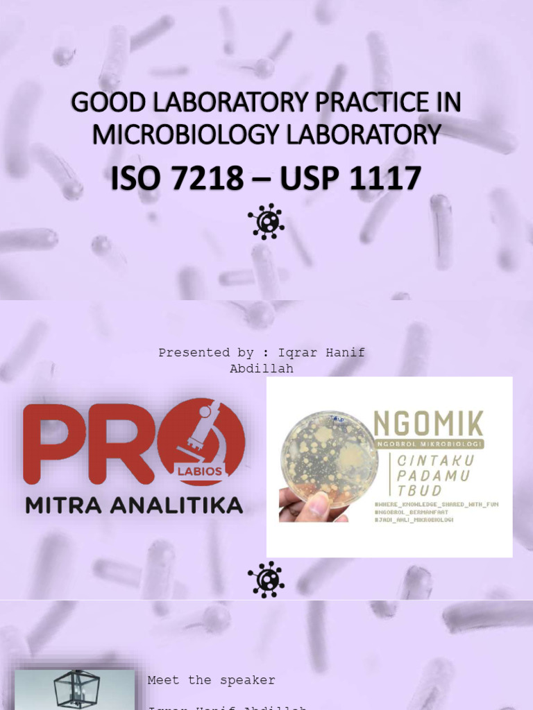 Iso 7218 - Usp 1117 GLP Microbiology - Prolabios | PDF