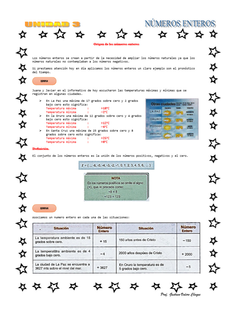 Números Enteros | PDF