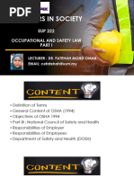 OSH Legislation | PDF | Occupational Safety And Health | Employment