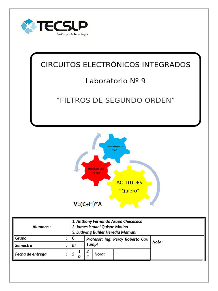 Lab09 Filtros Segundo Orden 23 | PDF