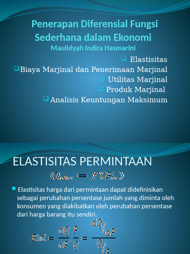 Aplikasi DIFFERENSIAL | PDF