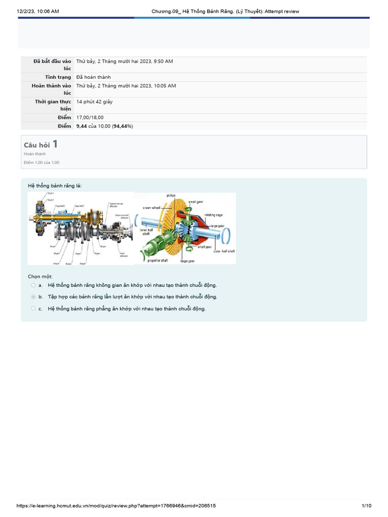 nlm C.09 - Hệ Thống Bánh Răng. (Lý Thuyết) | PDF
