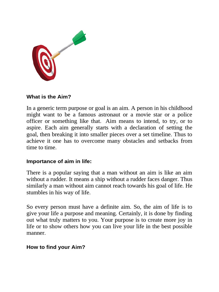 What is the Aim | PDF