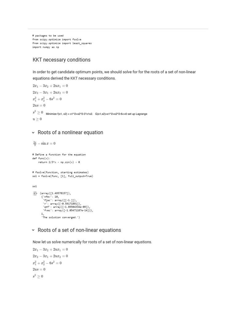 Finding Roots of A Set of Equations | PDF