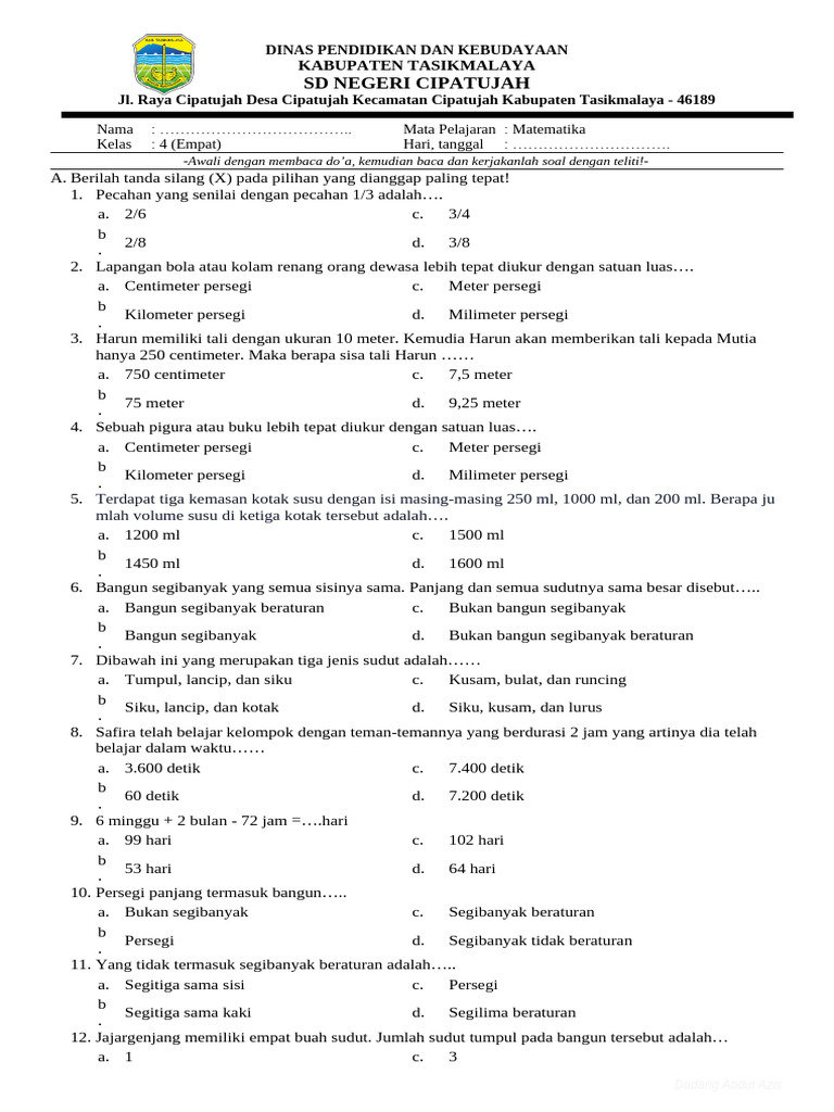 Matematika Semseter 2 | PDF