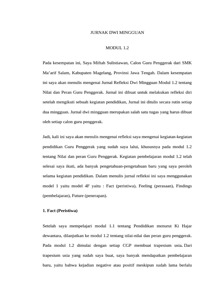 Jurnal Dwi Mingguan | PDF