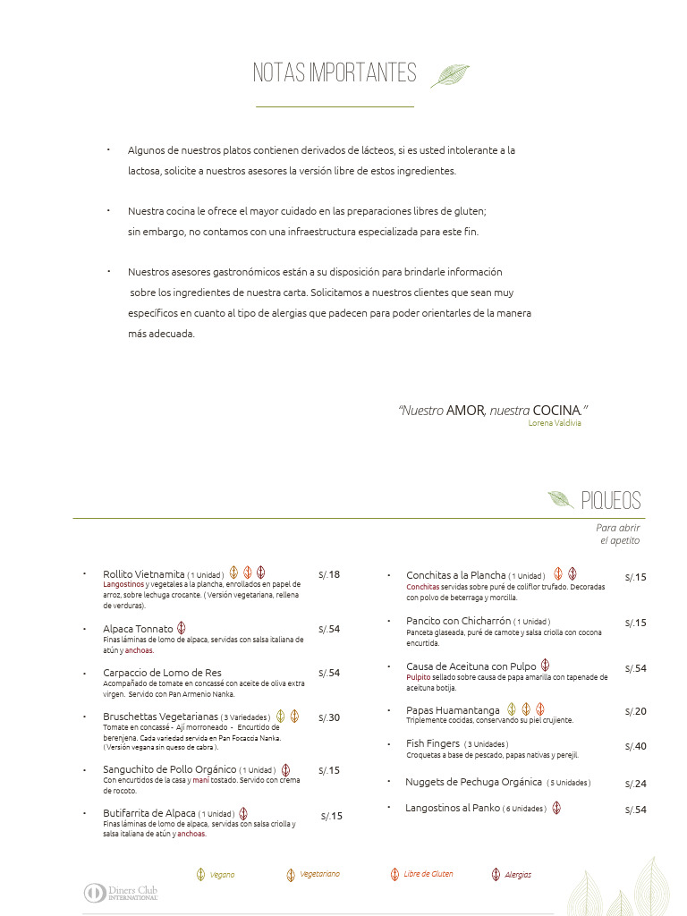 Carta Nanka Salon | PDF | ensalada | Decapado