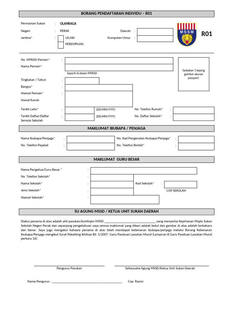 Borang R01 | PDF