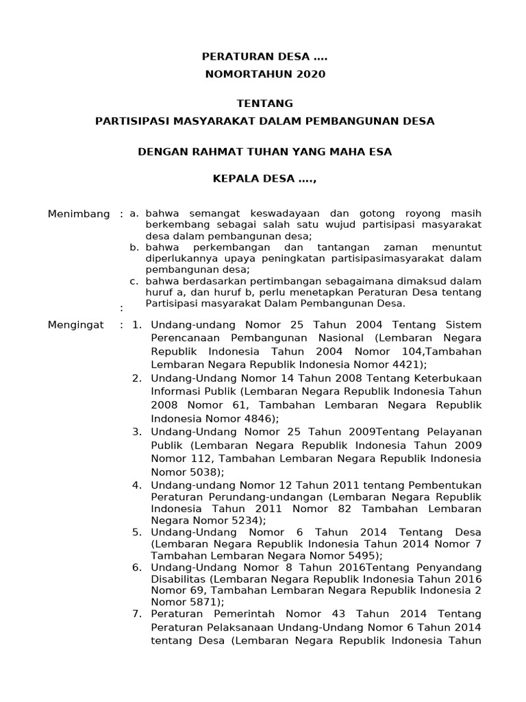 03 - Draft PERDES PP Lobar | PDF