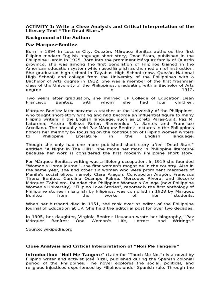 Close Analysis and Critical Interpretation of Literary Text | PDF
