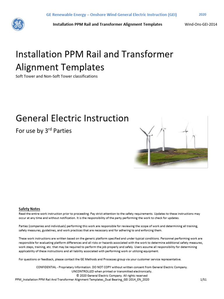 PPM - Installation PPM Rail and Transformer Alignment Templates - Dual ...