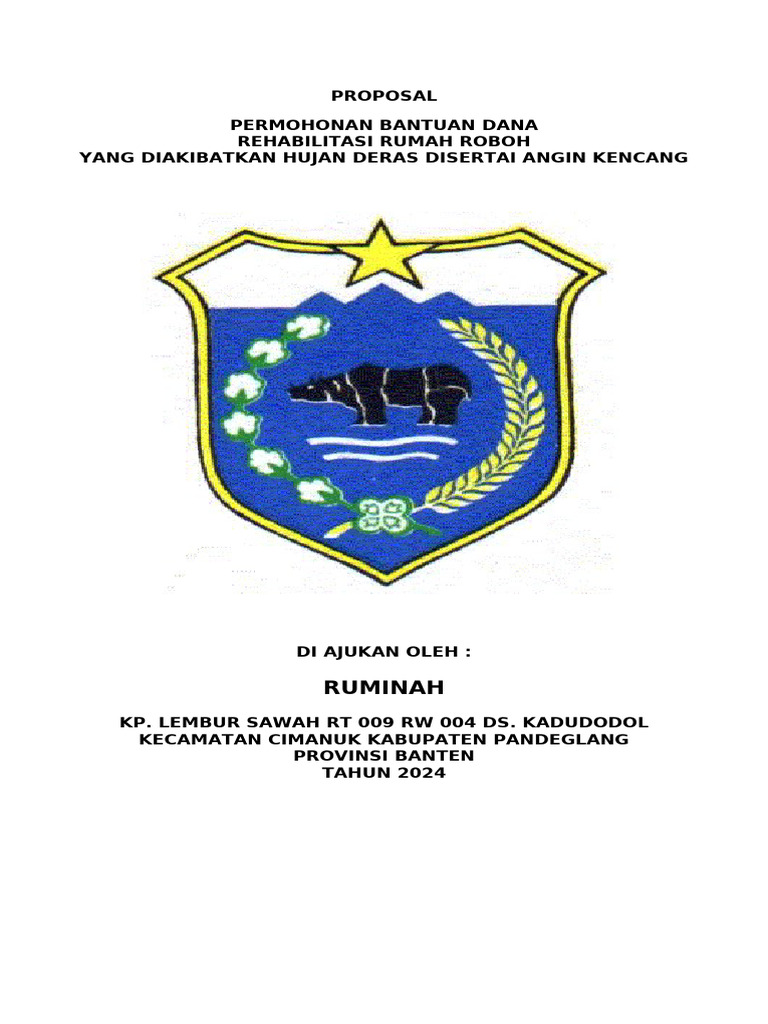 Proposal BTT Ruminah Dinsos | PDF