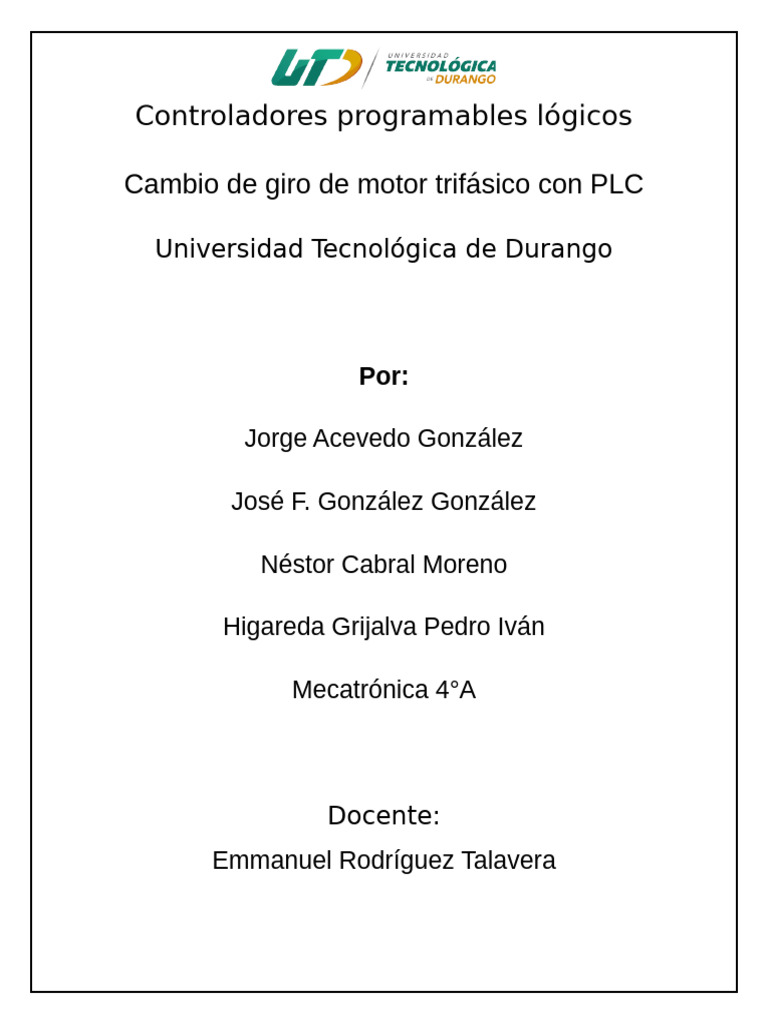 Controladores Programables Lógicos | PDF