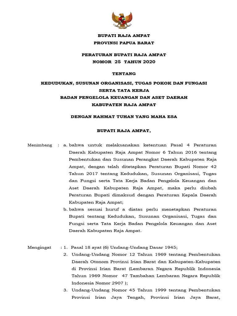 Badan Pengelola Keuangan Dan Aset Daerah | PDF