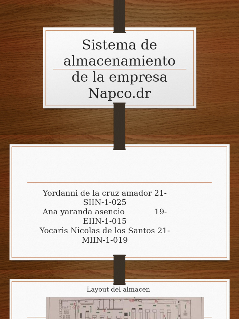 Sistema de Almacenamiento de La Empresa Napco - DR | PDF