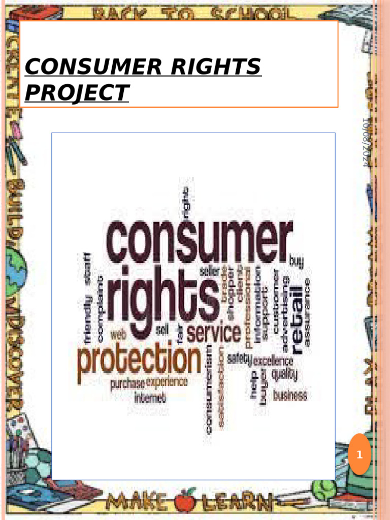 Consumer Rights Project Class 10 | PDF