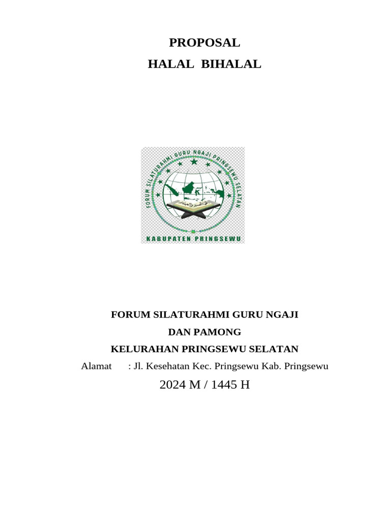 Proposal Halal Bihalal | PDF