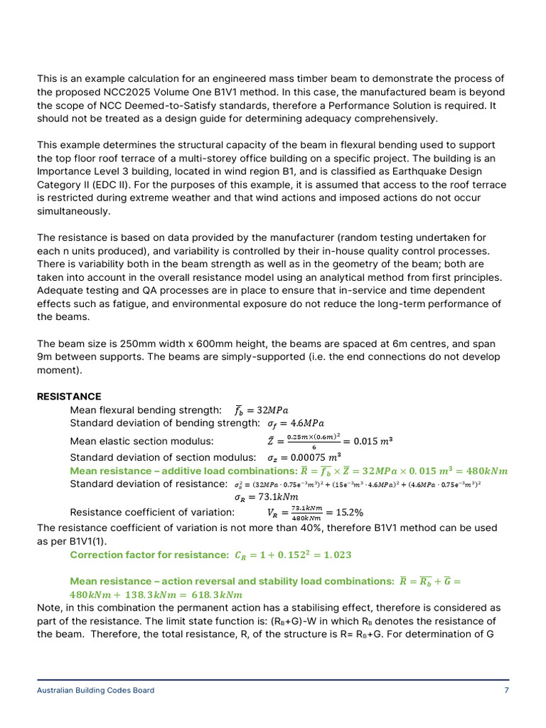 NCC PCD 2025 B1V1 Example Calculations - 7 | PDF | Beam (Structure ...