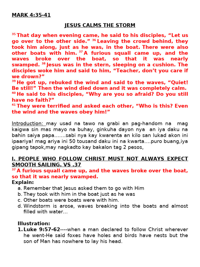 Peace in The Midst of Storm | PDF | Jesus | Religion & Spirituality