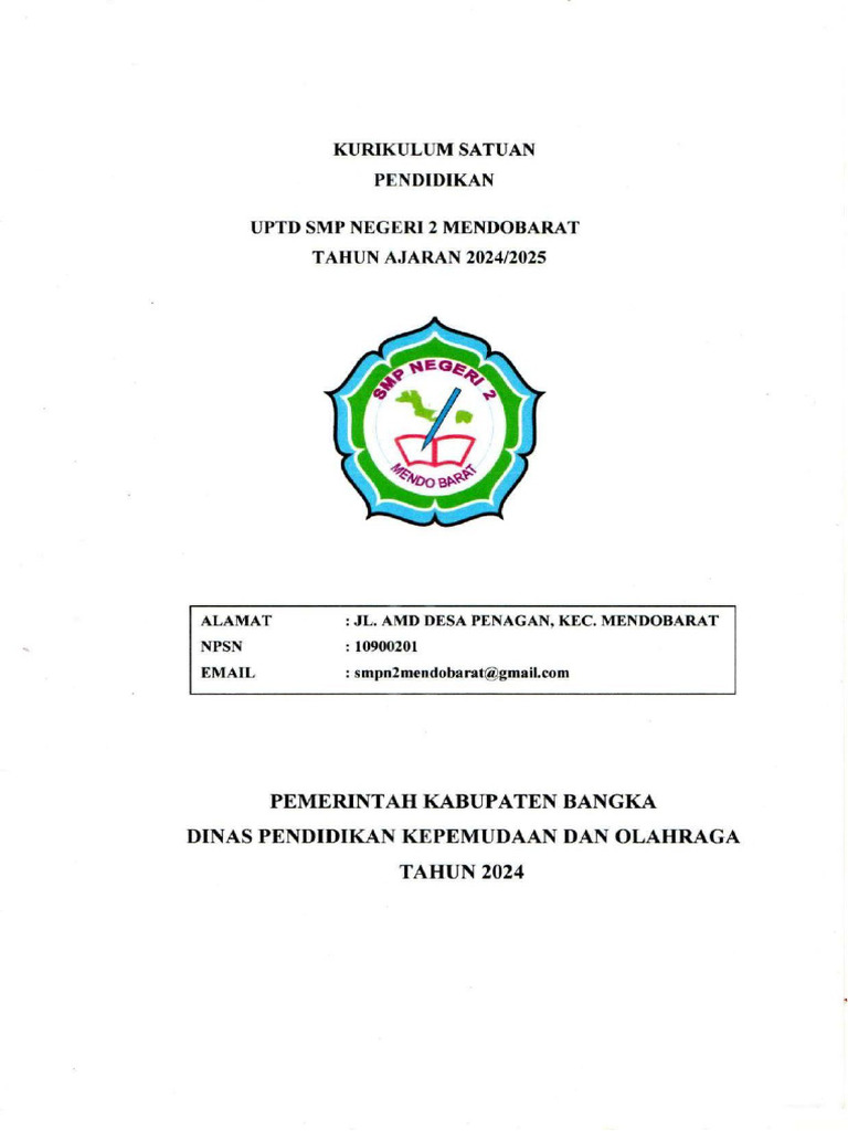 Kosp SMP 2 Mendobarat 2024-2025 | PDF