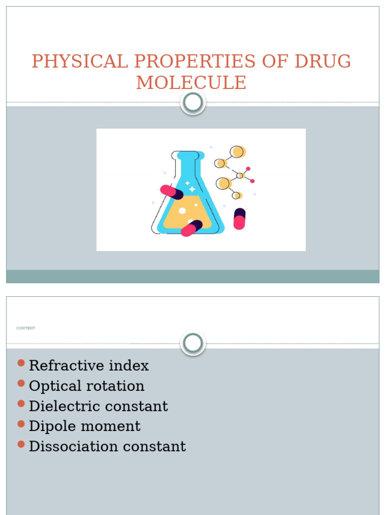 Physical Properties of Drug Molecule | PDF | Refractive Index | Refraction