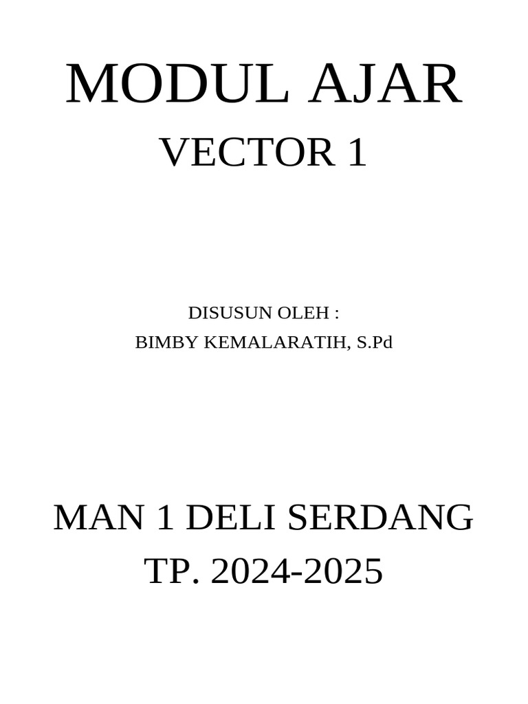 Modul Vector 1 | PDF
