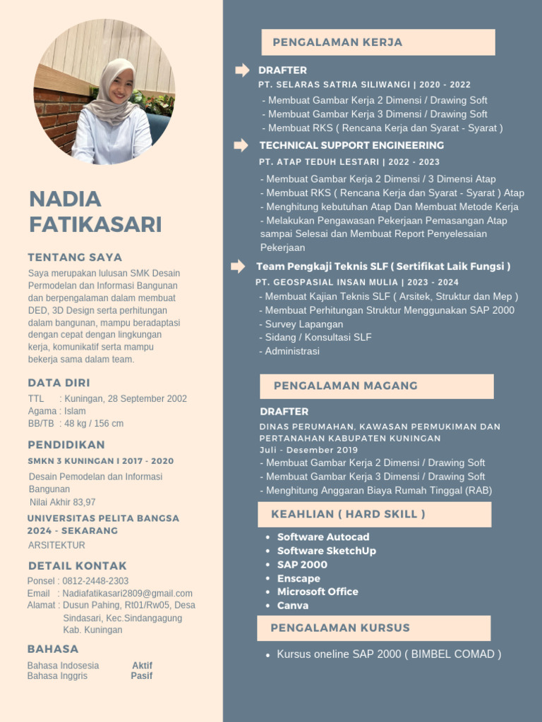CV Nadia Fatikasari | PDF
