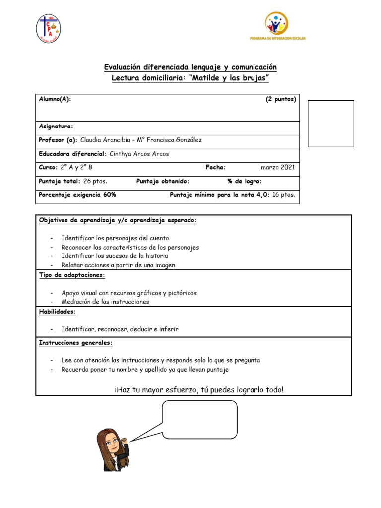 Evaluacion Libro - Formato Presencial | PDF