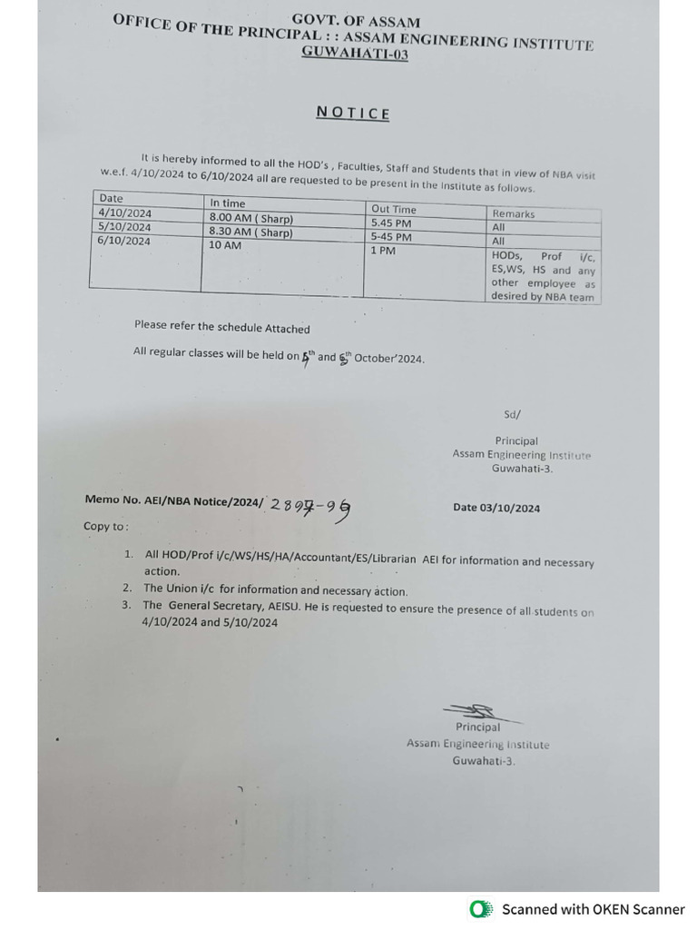 notice NBA program | PDF