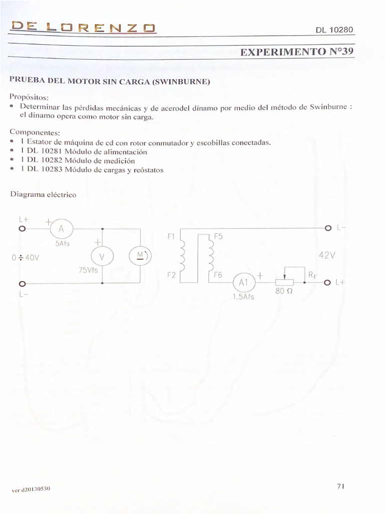 PRUEBA DEL MOTOR SIN CARGA (1) | PDF