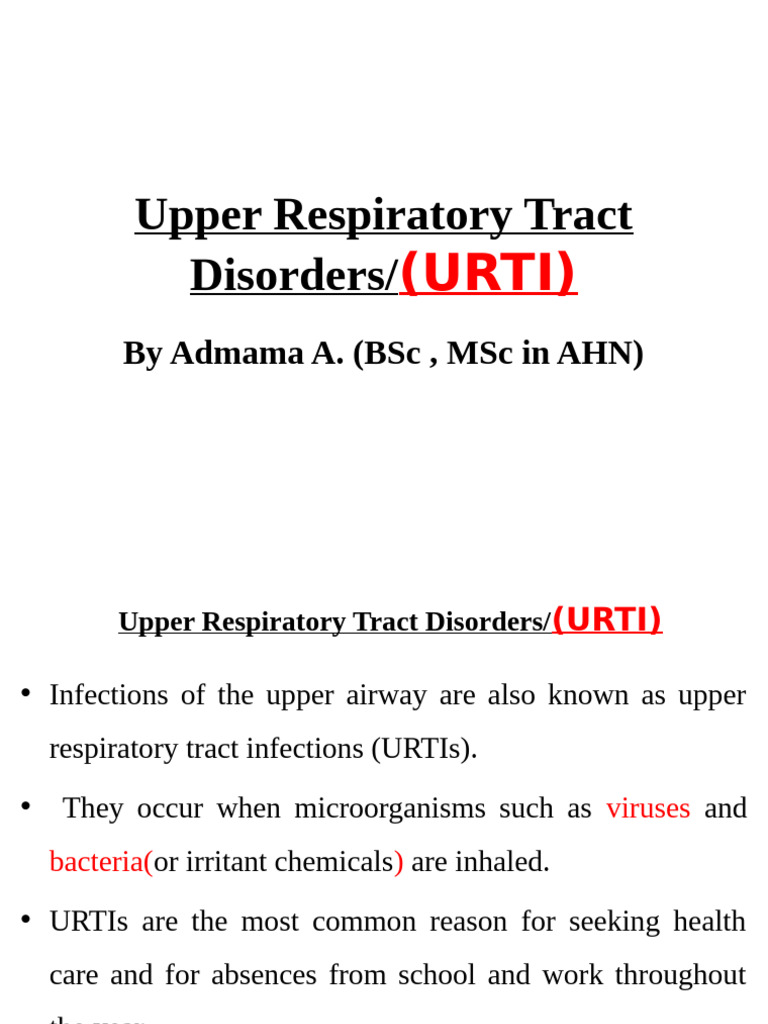 Upper Respiratory Tract Disorders Pdf