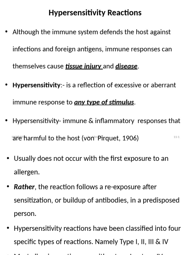 Hypersensitivity Reactions | PDF