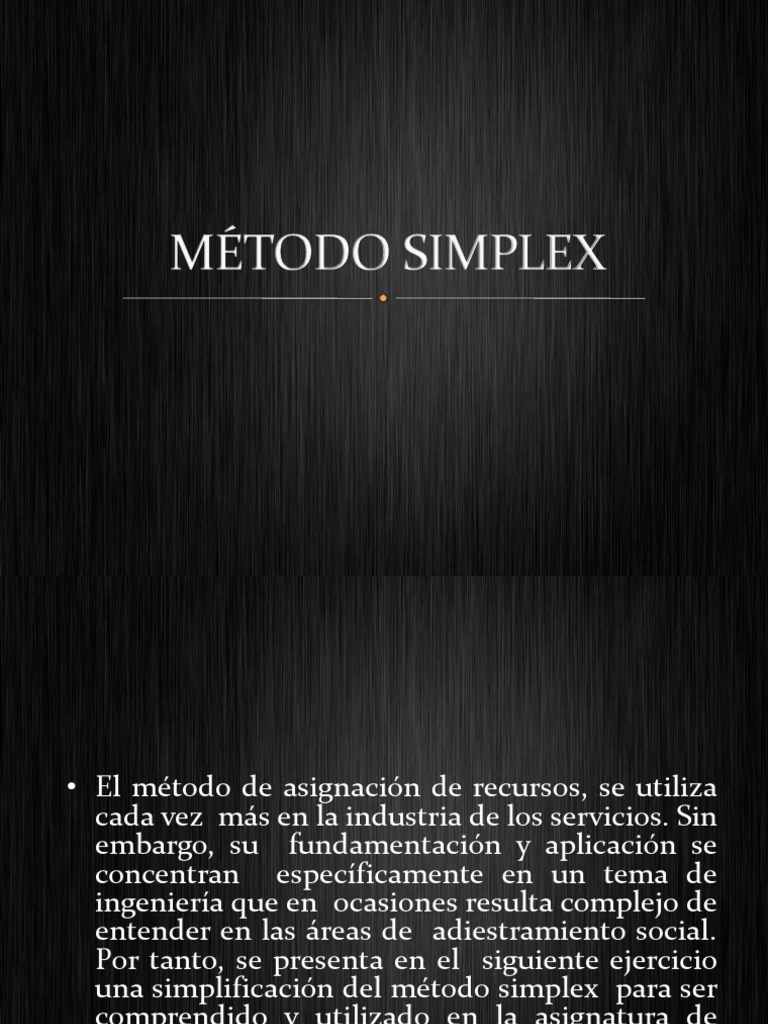 Método simplex | PDF