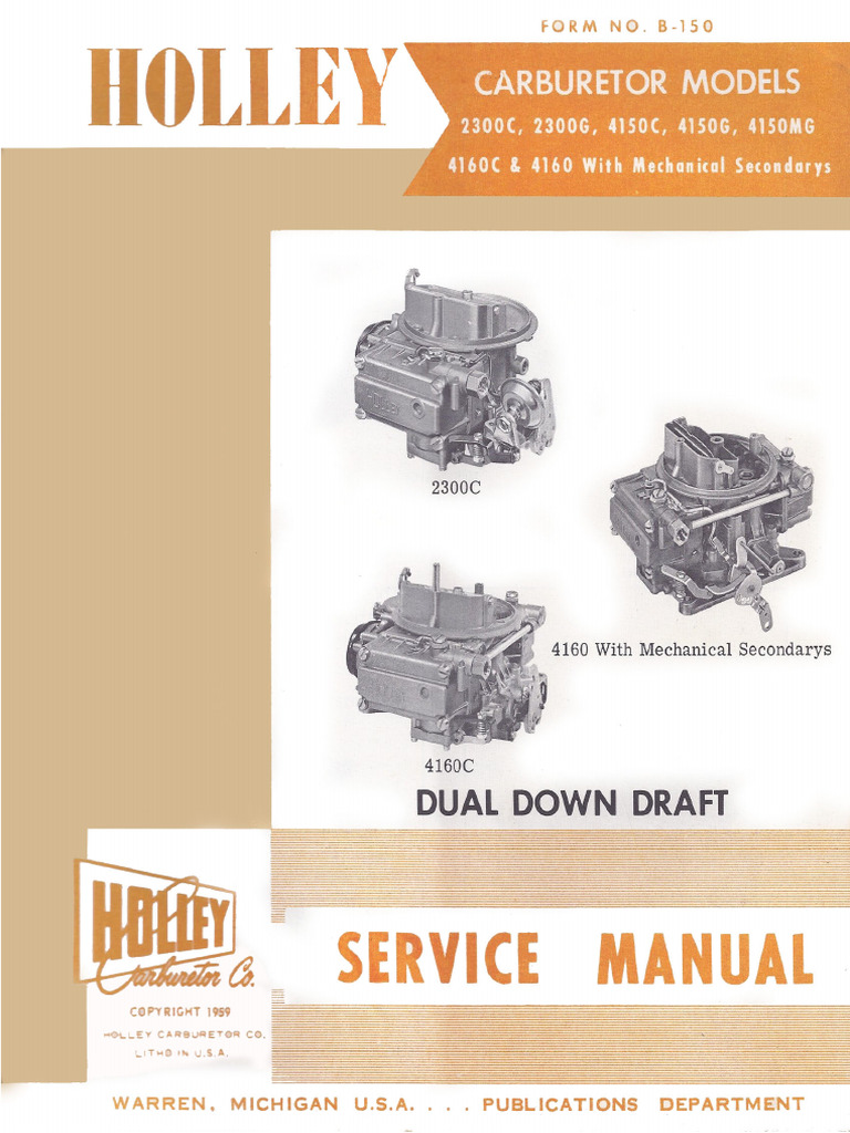 Holley 2300 4160 Manual | PDF