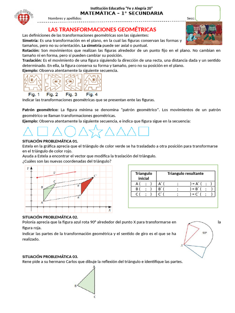 Transformaciones Geométricas | PDF
