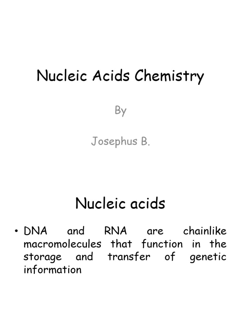 Nucleic Acids Chemistry 2017 | PDF