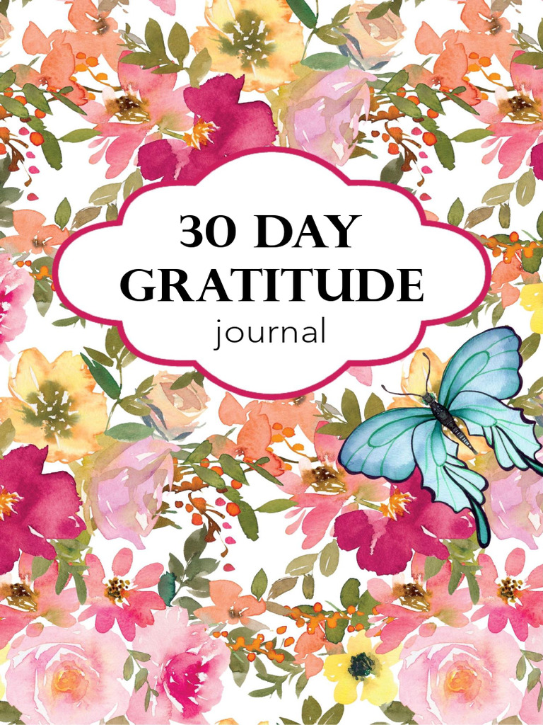30 Day Gratitude Journal A4 | PDF