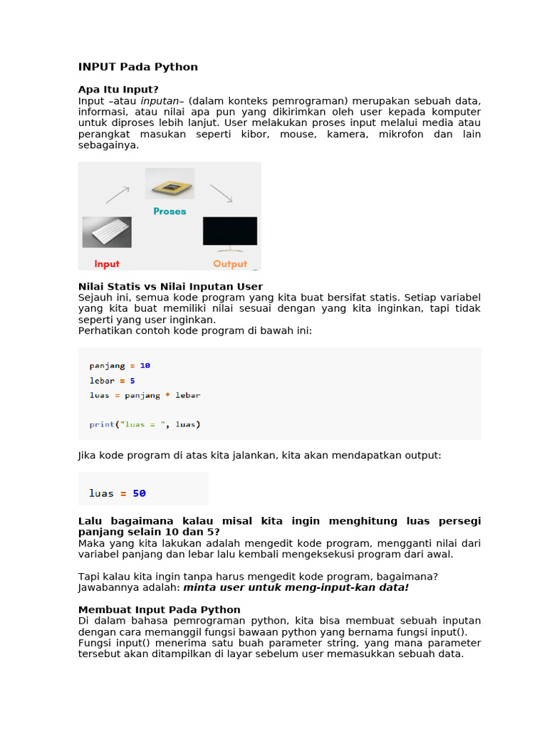BAB 4 - Input Output | PDF
