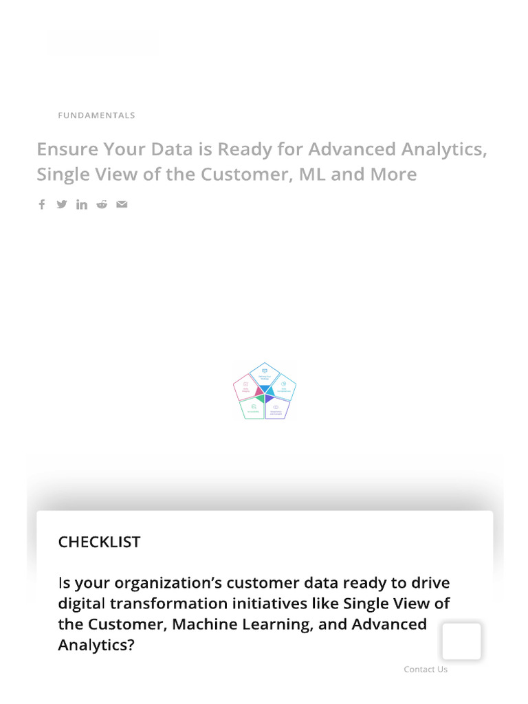 Data Readiness Checklist | PDF