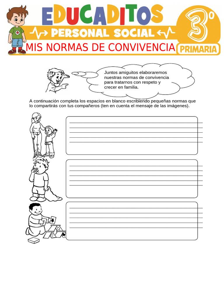 Mis Normas de Convivencia para Tercer Grado de Primaria | PDF