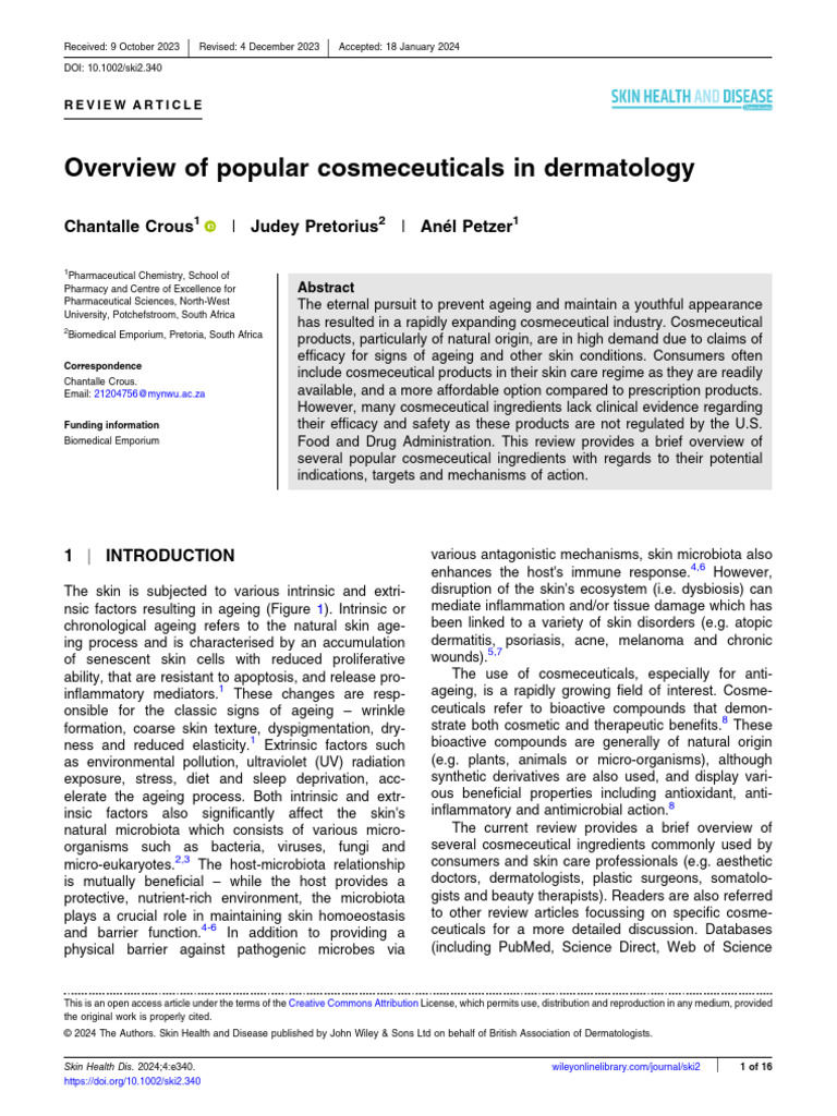 Overview Popular Cosmeceuticals | PDF