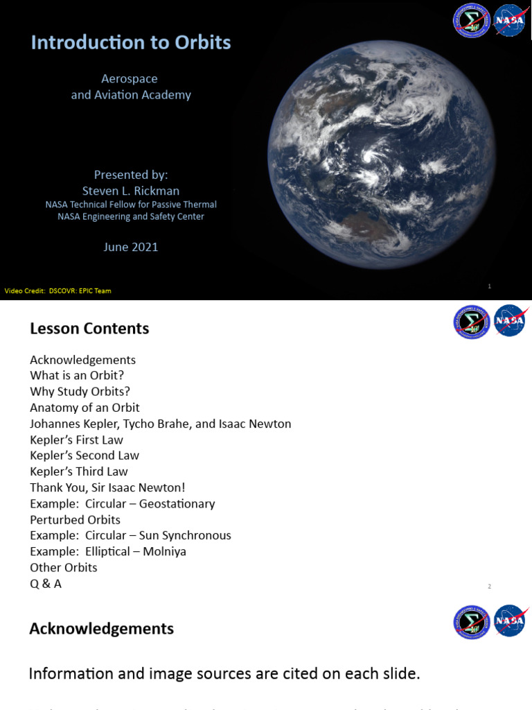 Introduction to Orbits 2021.pptx | PDF