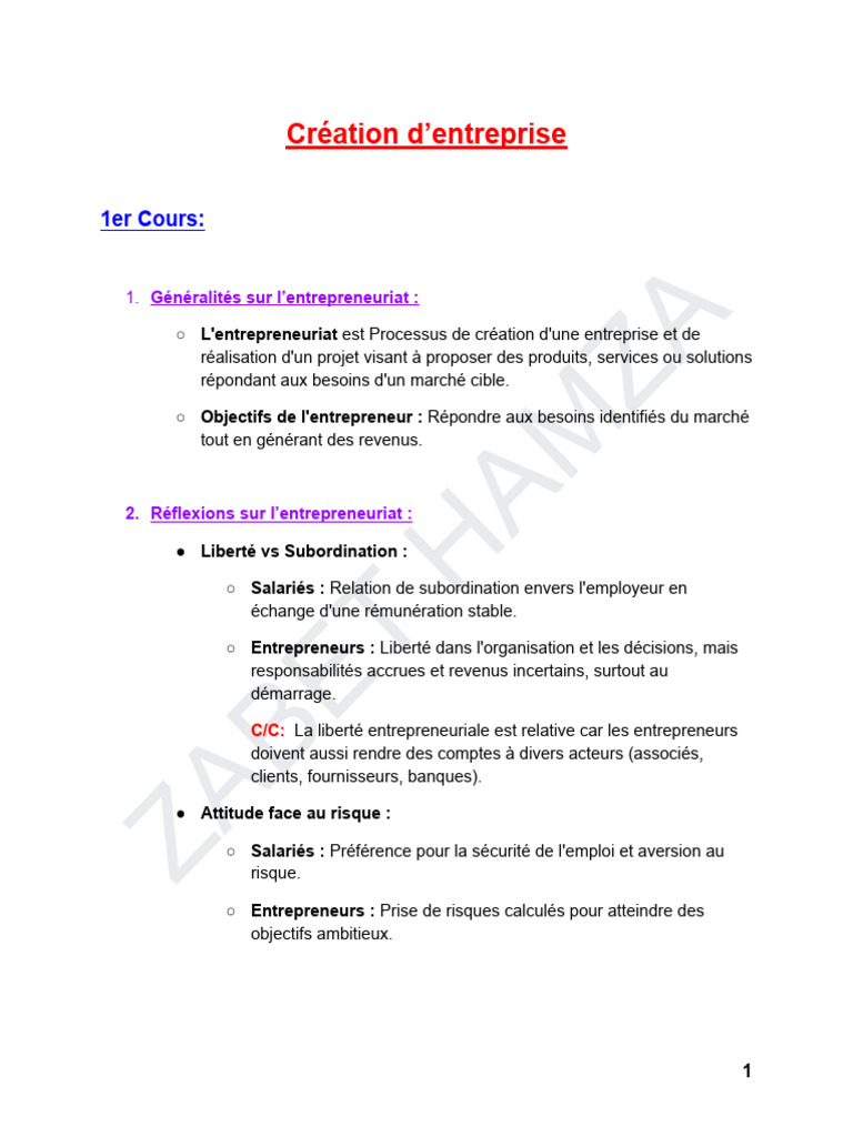 Création d’entreprise | PDF