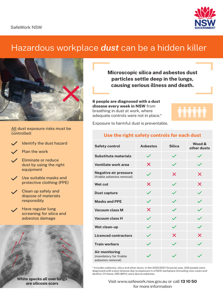 Dust in Construction Poster | PDF | Asbestos | Personal Protective ...
